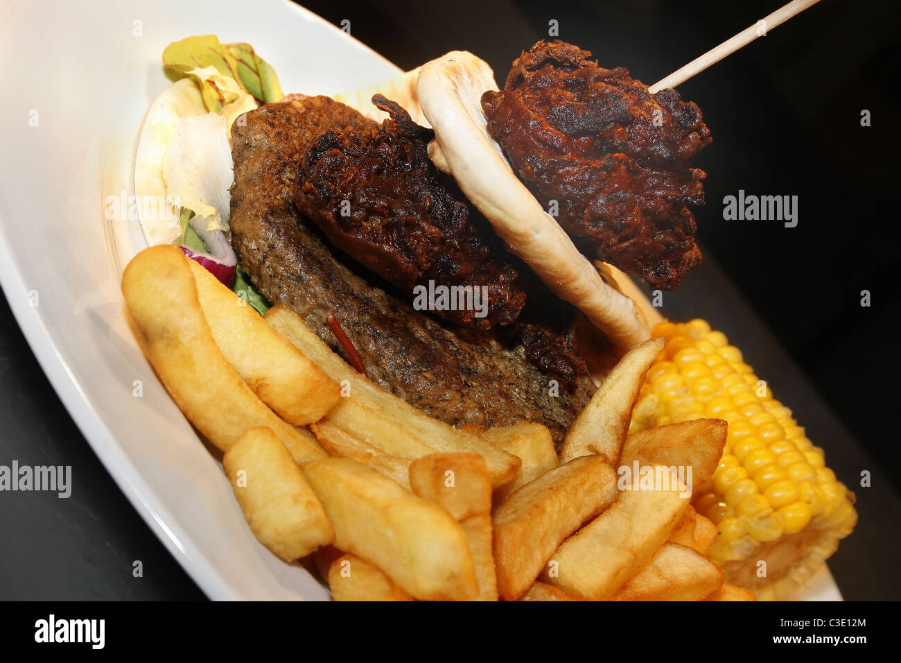 image of bollywood bad boy burger in kitchen Stock Photo - Alamy