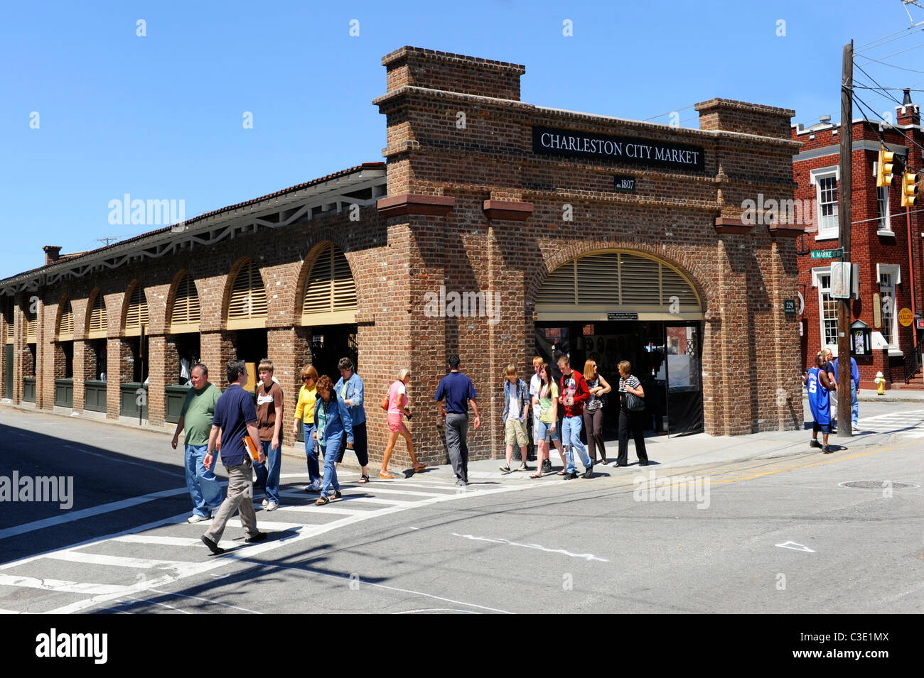 Famous Charleston City Market shopping district downtown historic ...