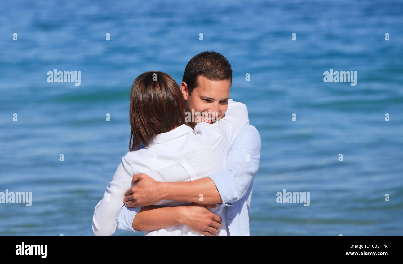 Lovely couple in the sea Stock Photo - Alamy