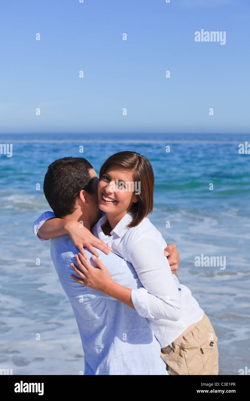 Lovely couple in the sea Stock Photo - Alamy