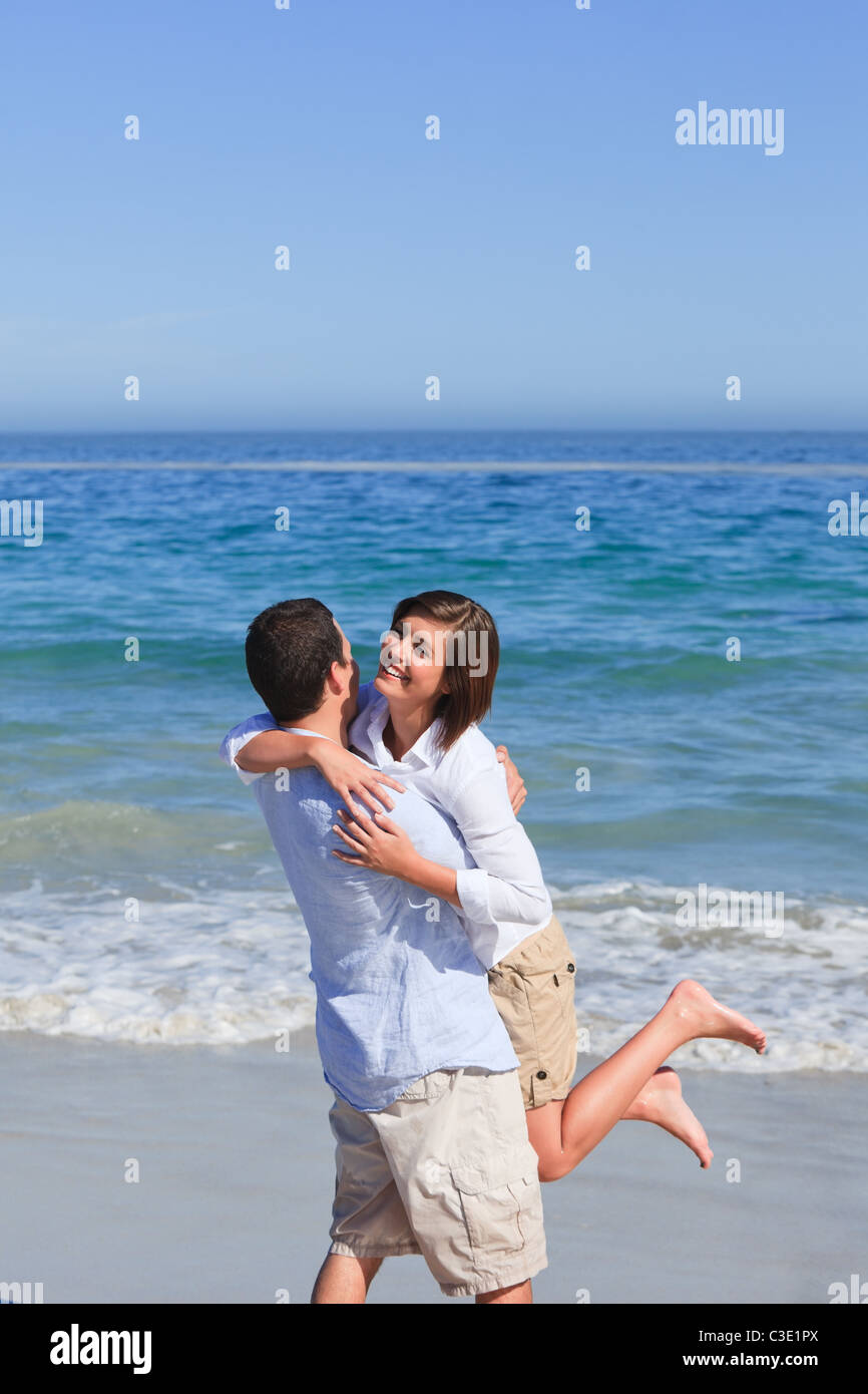 Lovely couple in the sea Stock Photo - Alamy