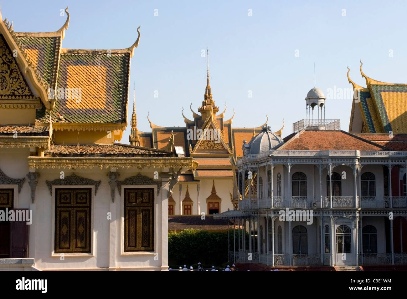 Buddhist pagodas decorated with ornate designs are part of The Royal ...