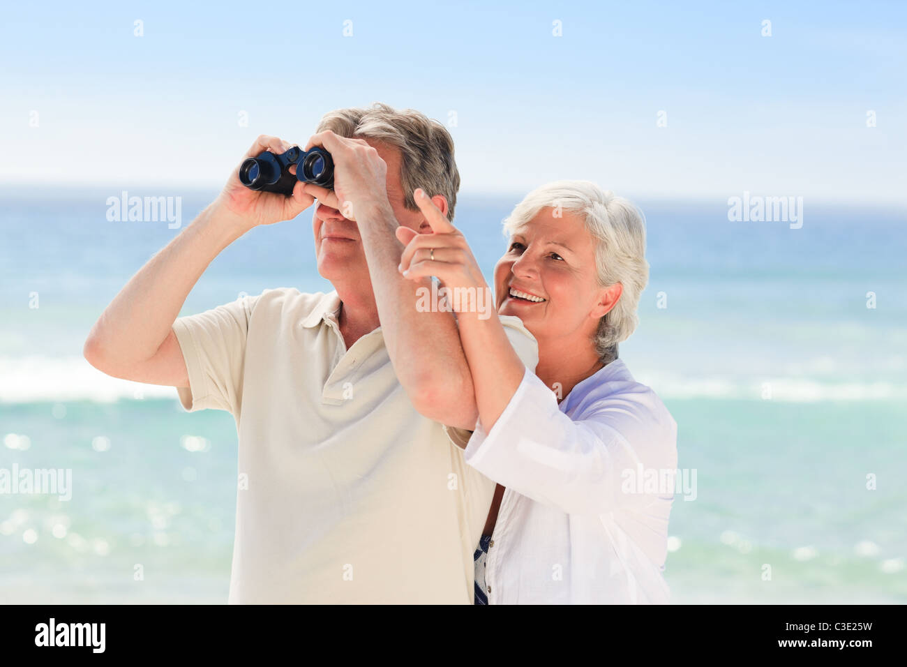 Senior couple bird watching hi-res stock photography and images - Alamy
