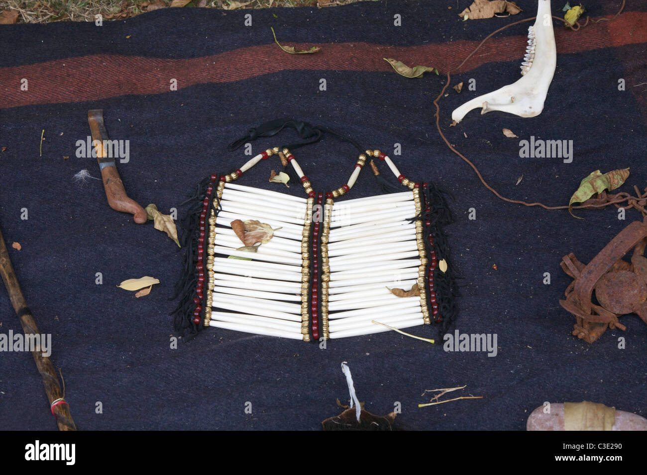 Native American Bone Hairpipe Breastplate Stock Photo - Alamy