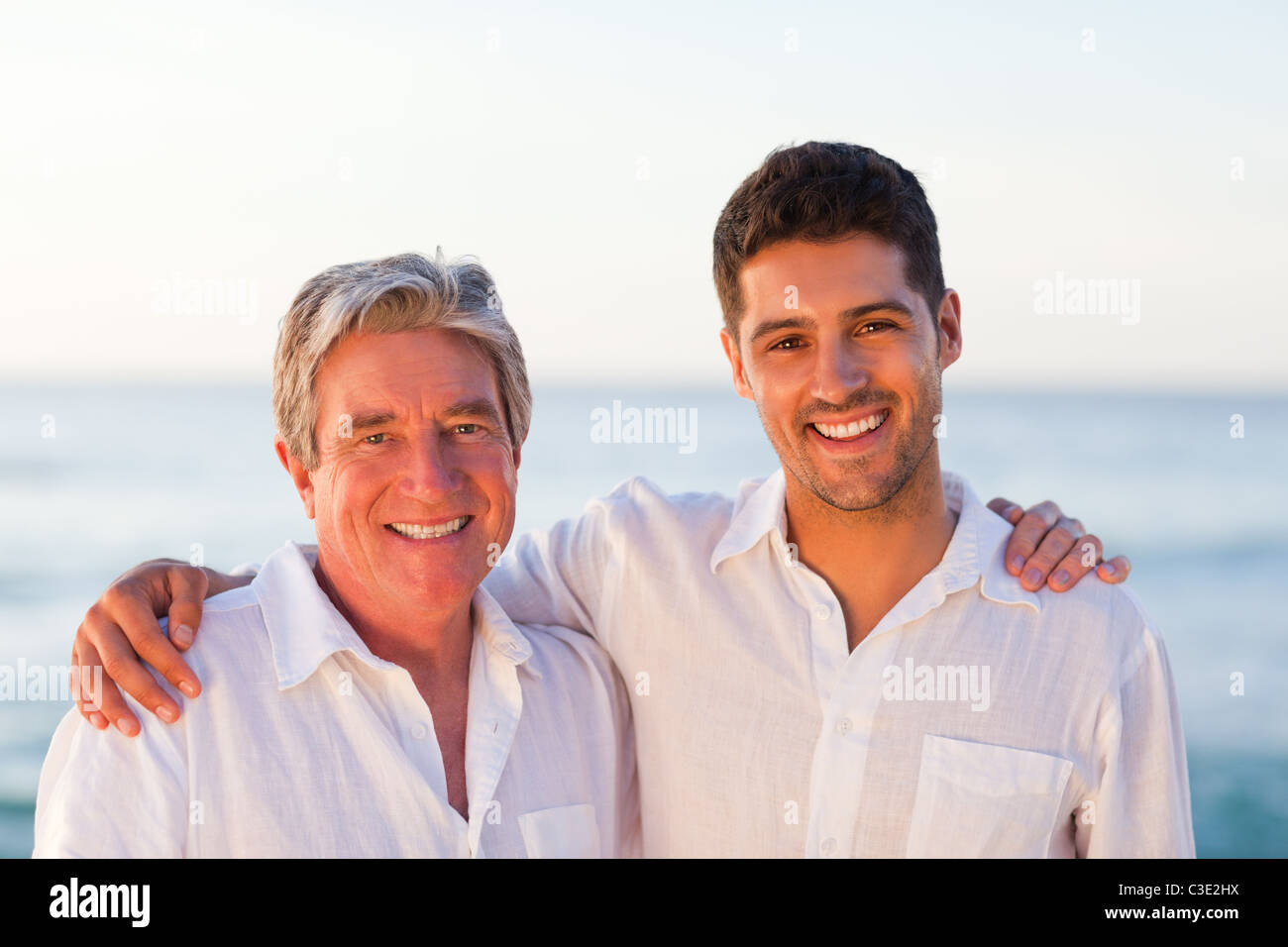 Portrait of a father with his son Stock Photo - Alamy