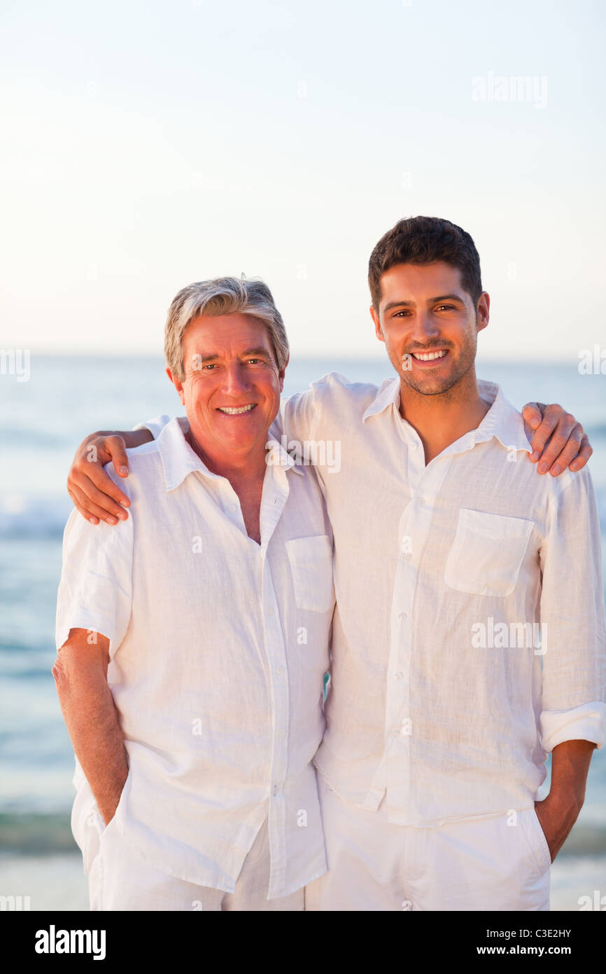 Portrait of a father with his son Stock Photo - Alamy