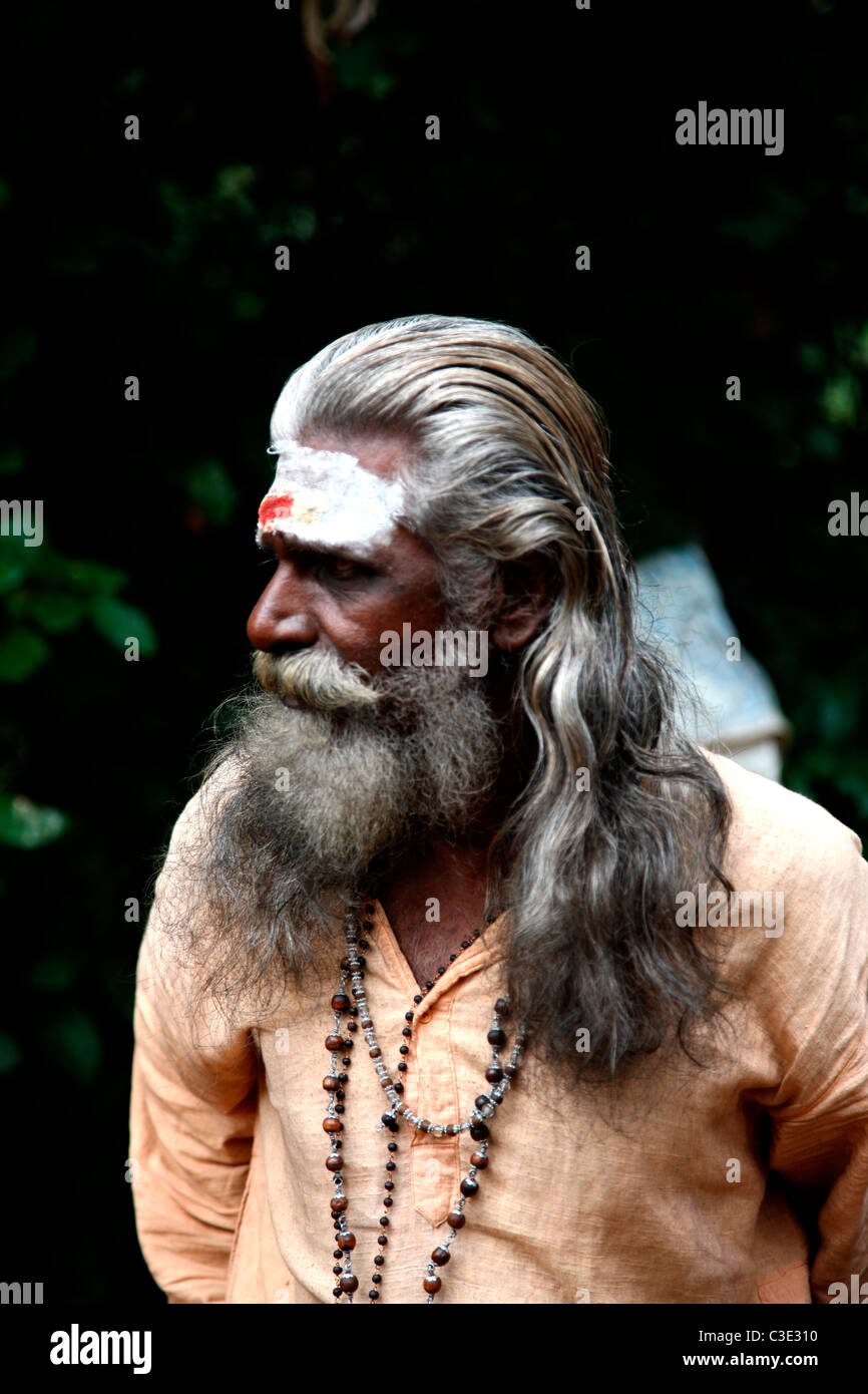 A portrait of Indian Saint Stock Photo - Alamy