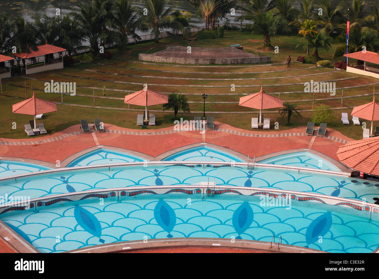 Swimming pool in a hotel in india Stock Photo - Alamy