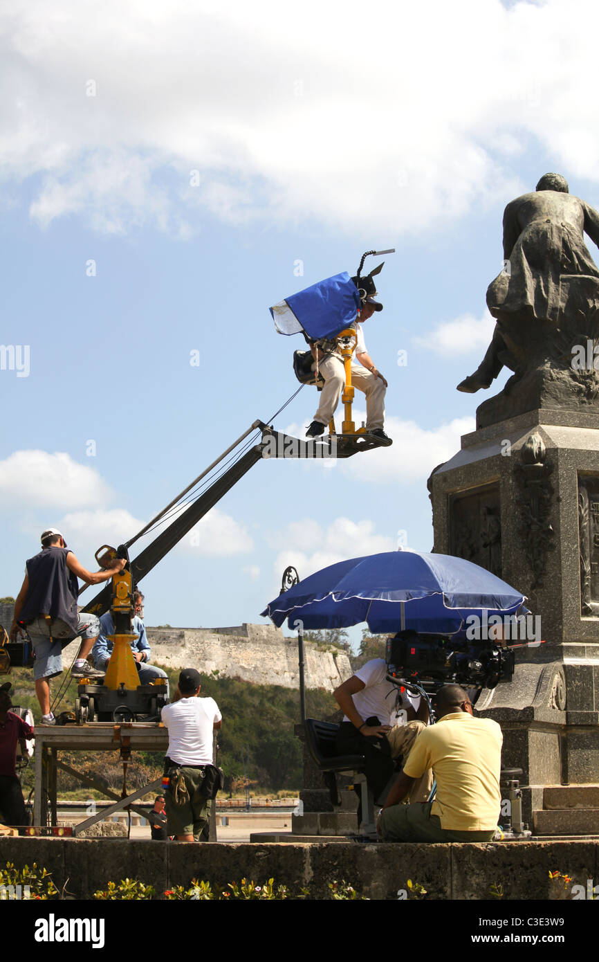 Cameraman and movie crew making a movie in Havana, Cuba Stock Photo - Alamy