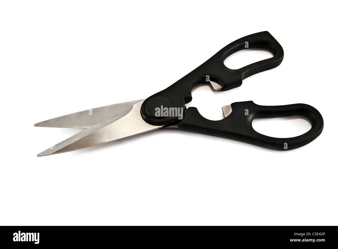 kitchen scissors isolated on a white background Stock Photo - Alamy