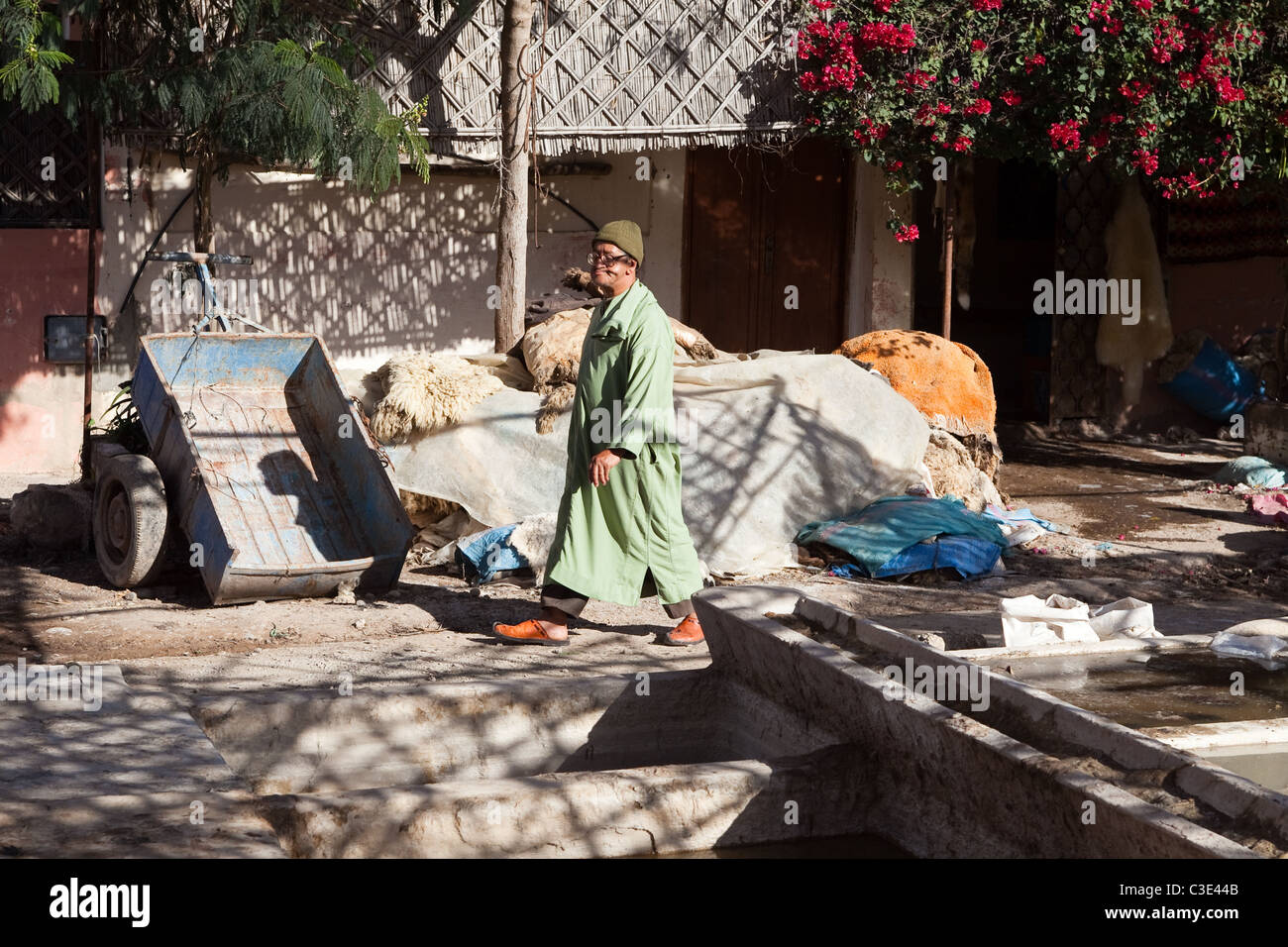 Tannery, Walled city of Taroudant, Sous Valley, High Atlas, Morocco ...