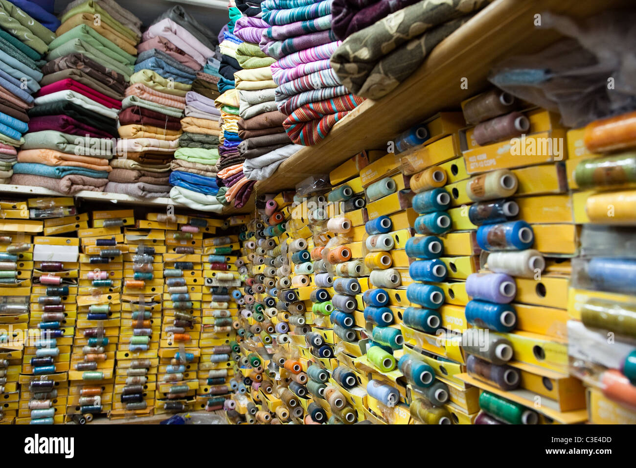 Haberdashery market stall hi-res stock photography and images - Alamy