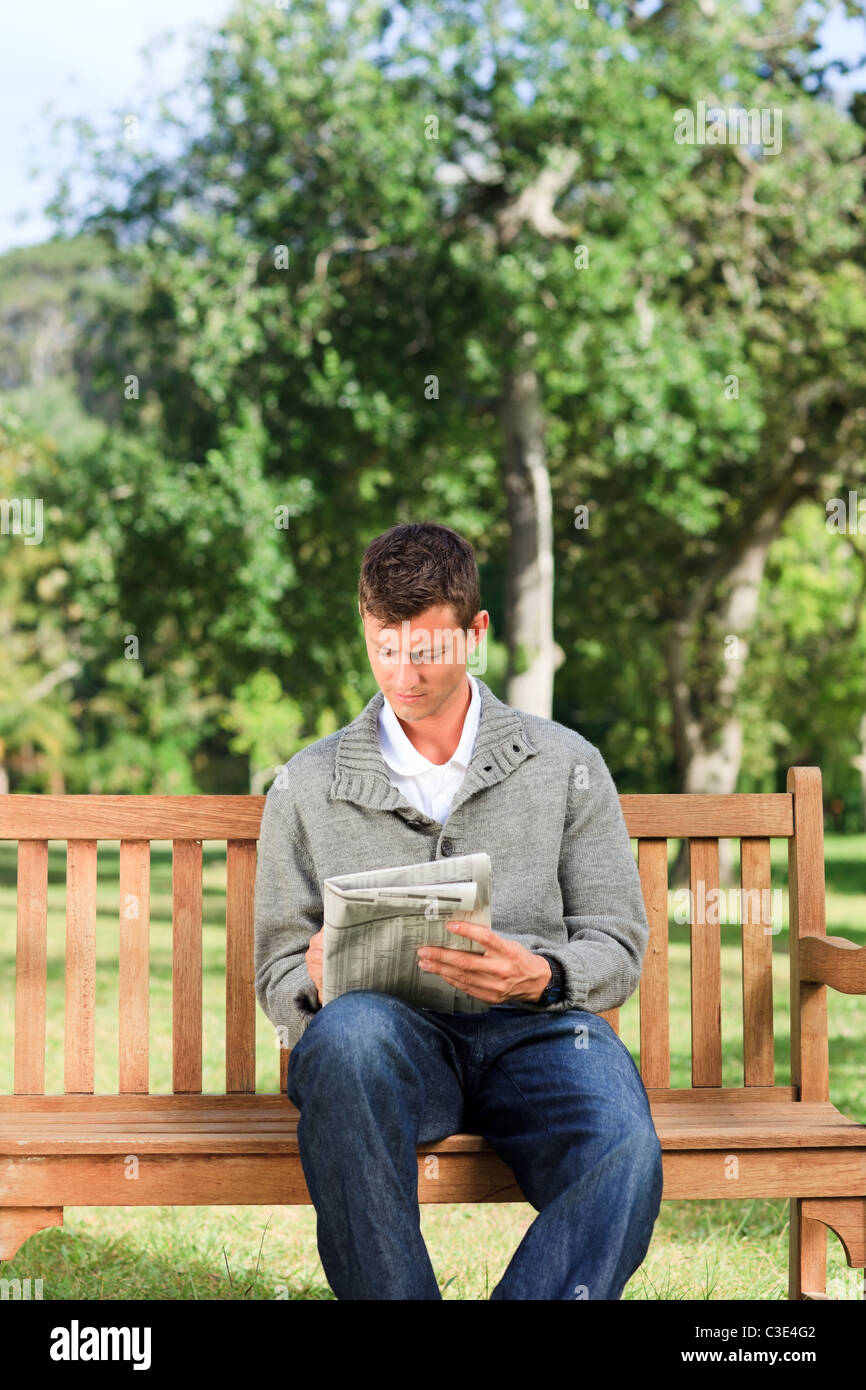 Man with a paper Stock Photo - Alamy