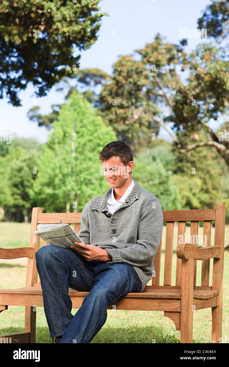 Man with a paper Stock Photo - Alamy