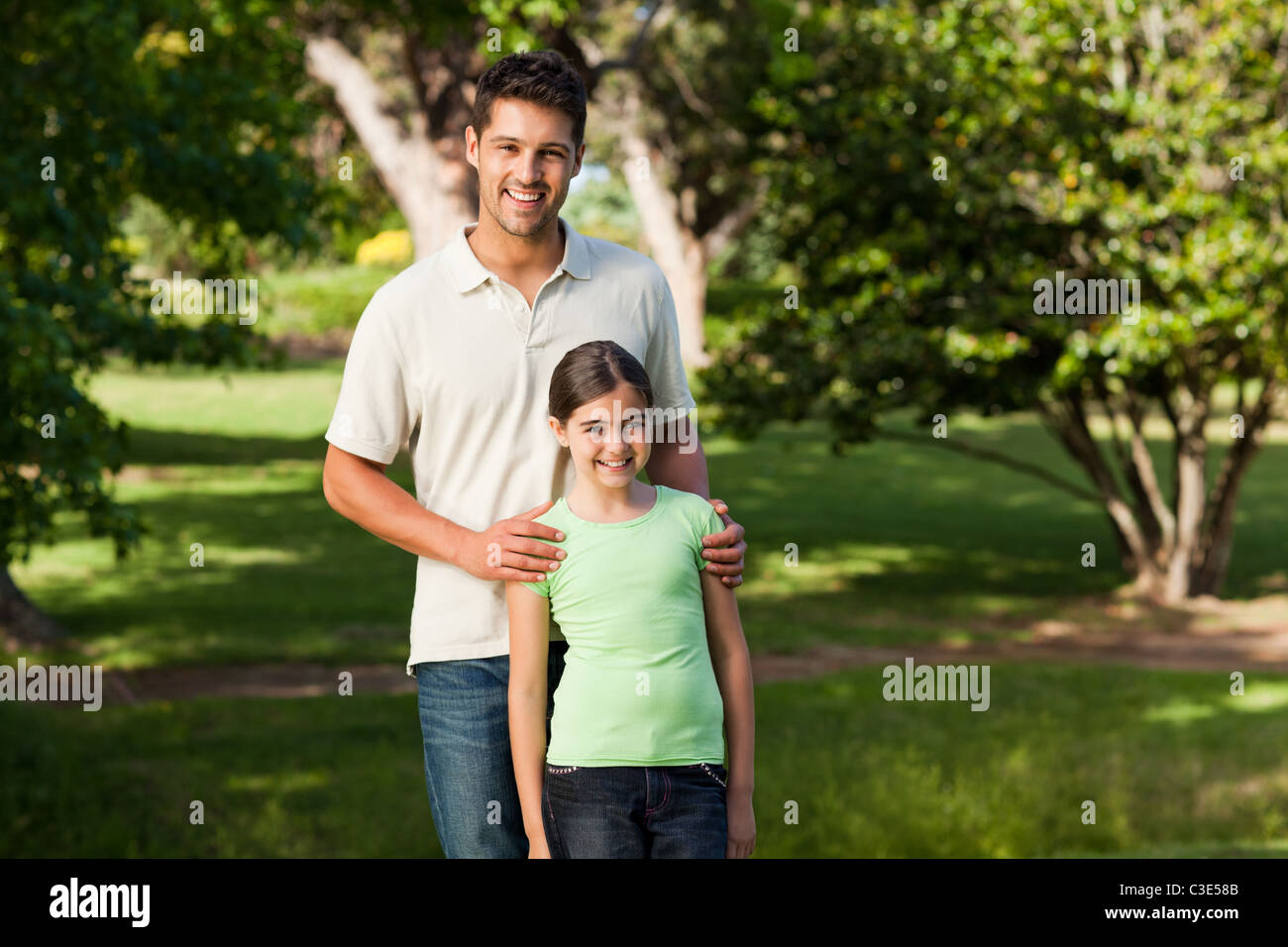 Daughter with her father Stock Photo - Alamy