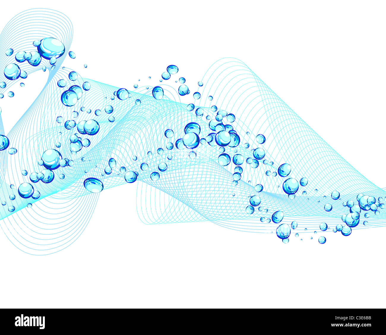 Abstract water vector background with bubbles of air Stock Photo - Alamy