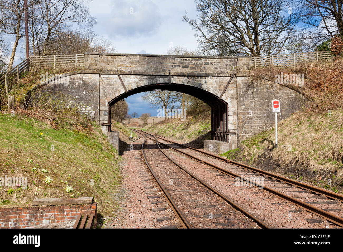 Bridge over railway Stock Photo - Alamy
