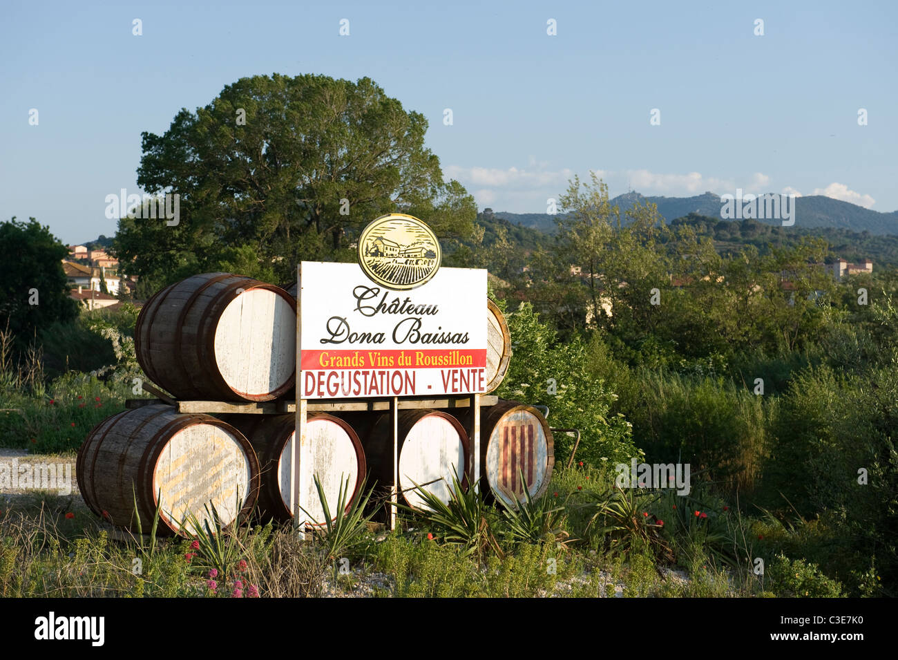 HQ of Château Dona Baissas in Estagel in the Agly valley, a well-known ...