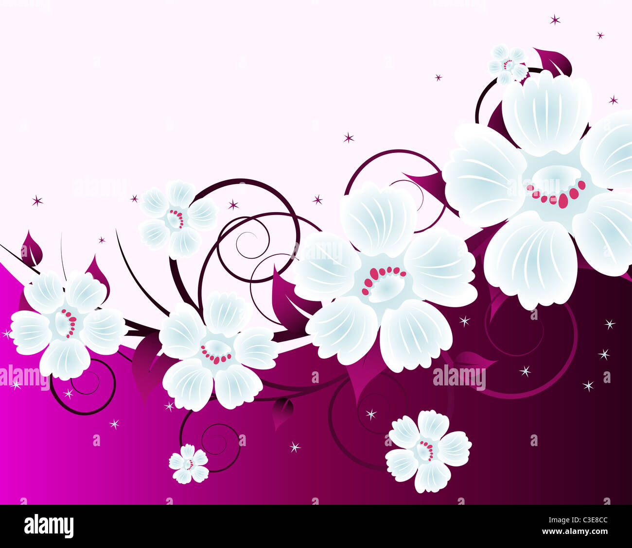 Floral background for design use. Vector illustration Stock Photo - Alamy