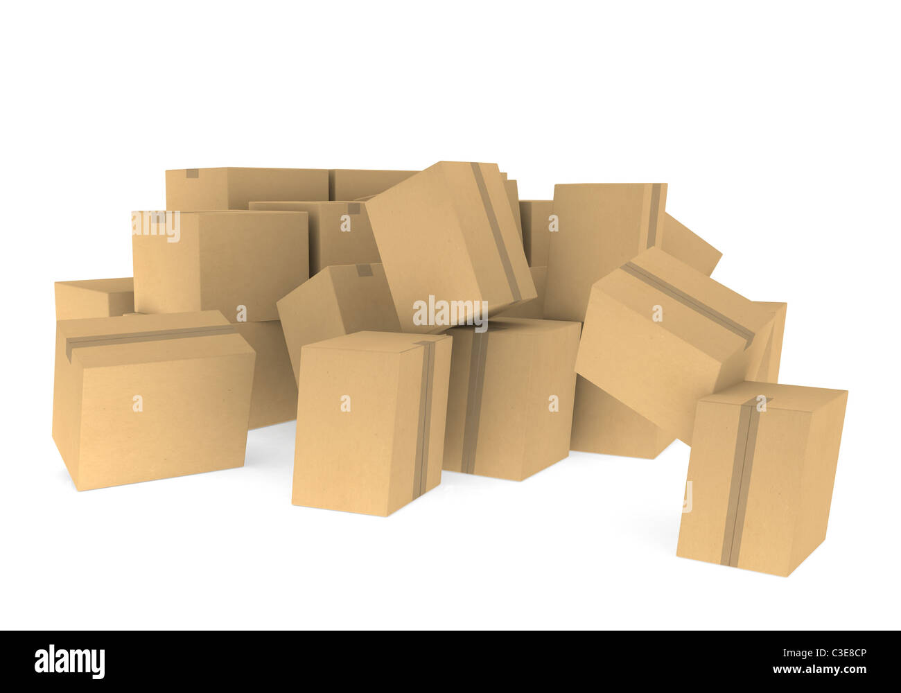 Pile of cardboard boxes Stock Photo - Alamy