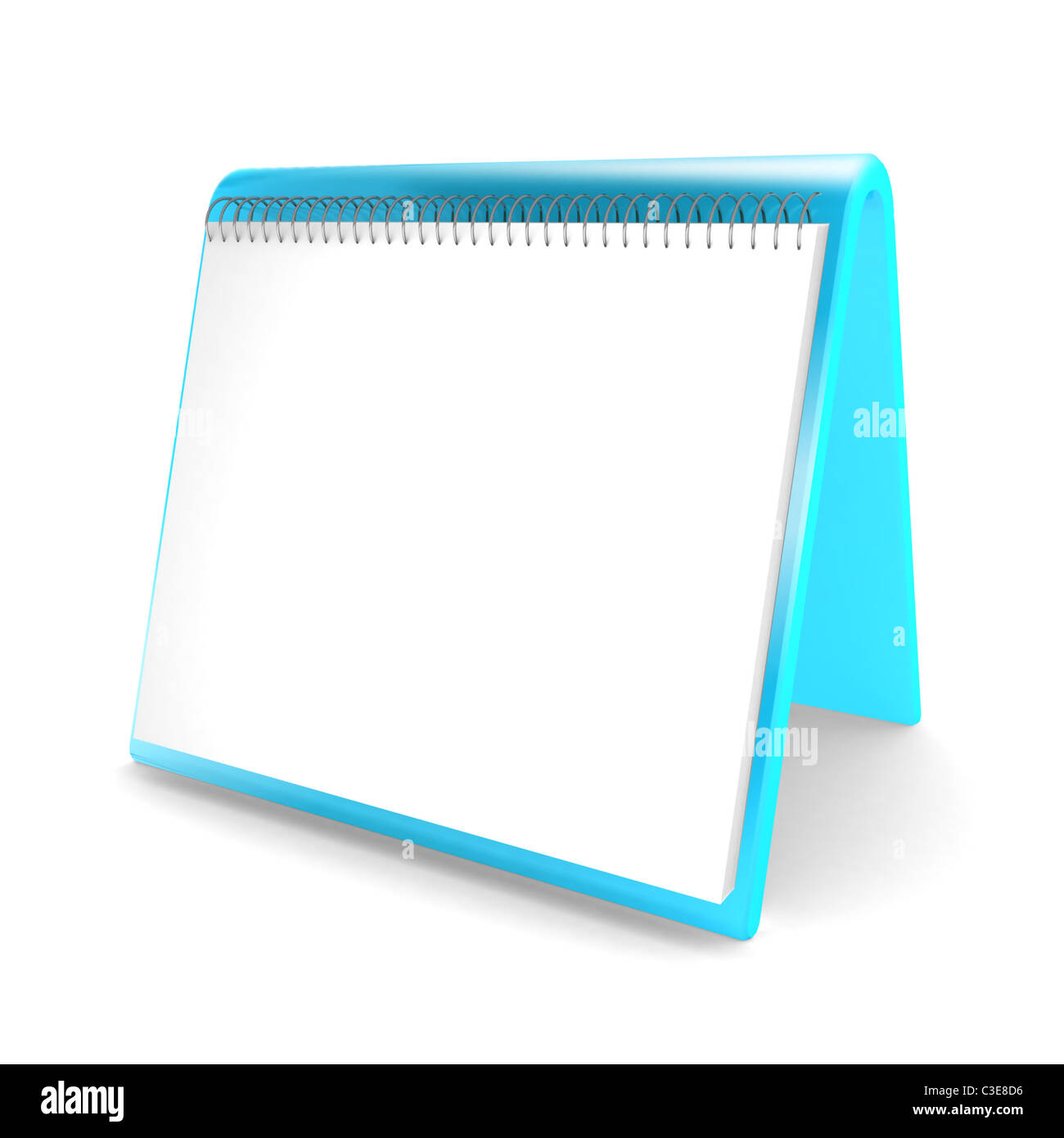 3D desktop empty calendar in white background Stock Photo - Alamy
