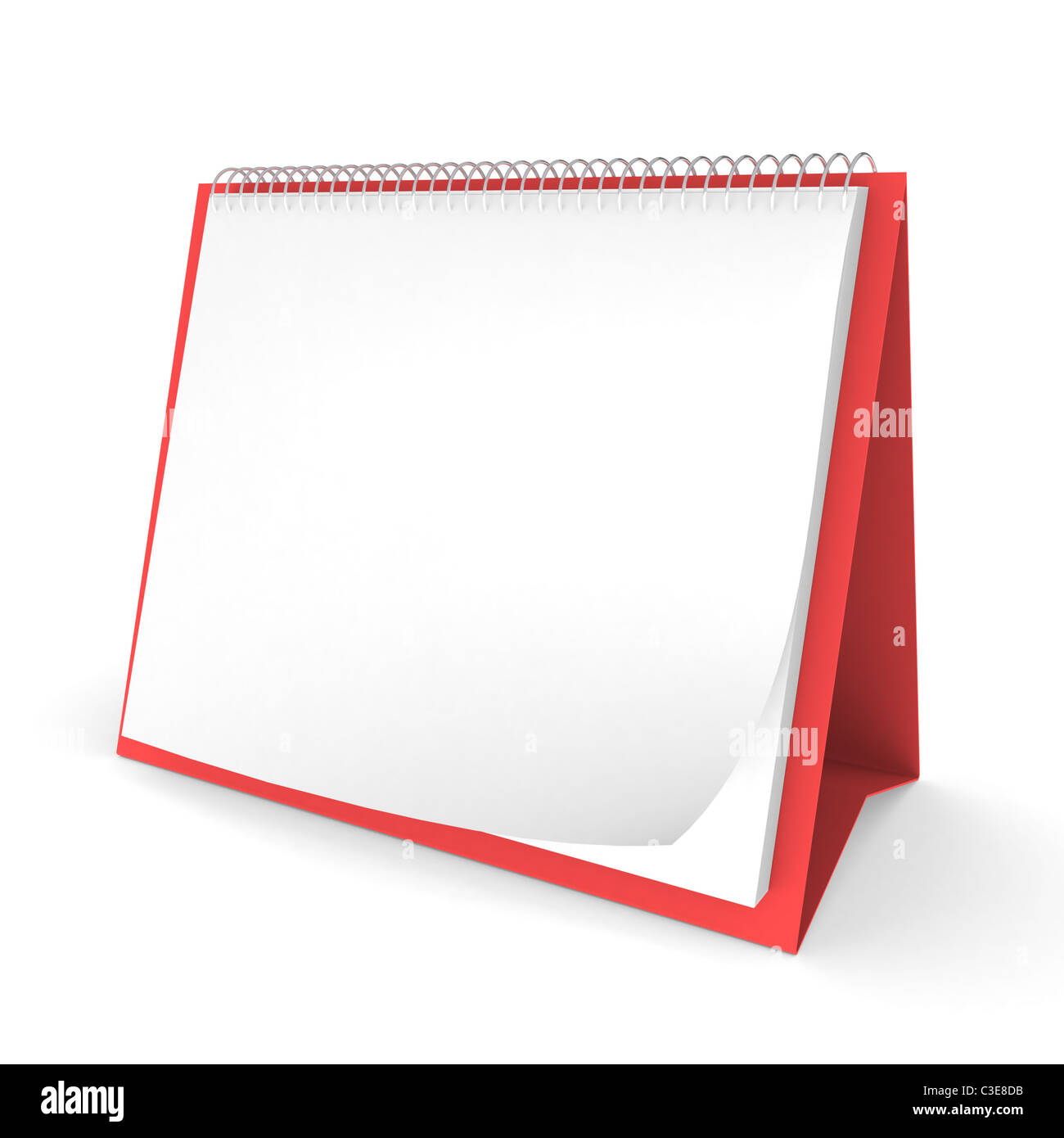 Blank desktop calendar with copy space for text, isolated on white ...