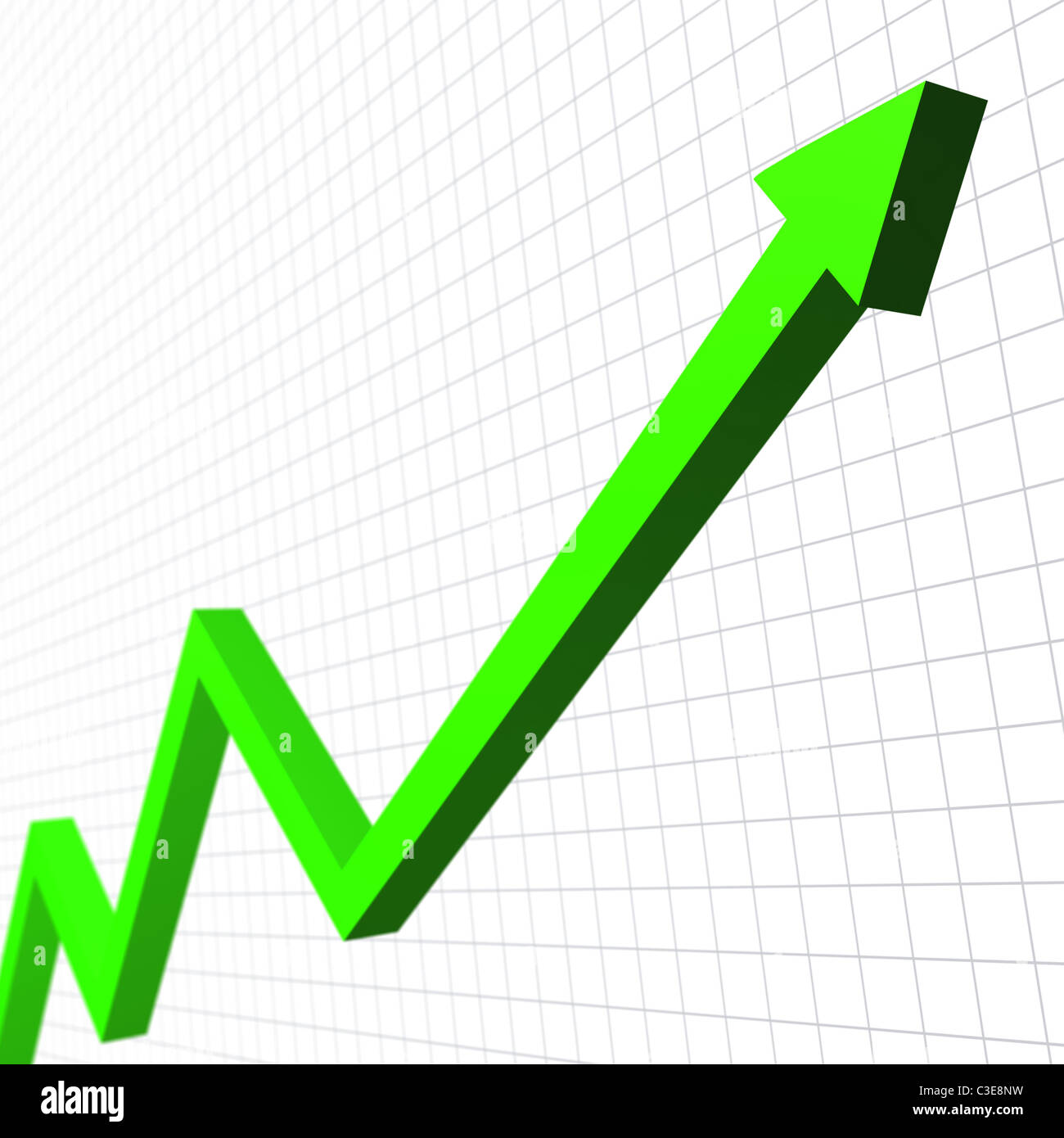 Graph with arrow Stock Photo - Alamy