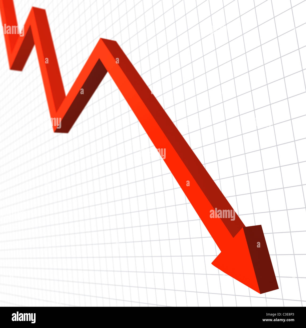 Graph with arrow Stock Photo - Alamy