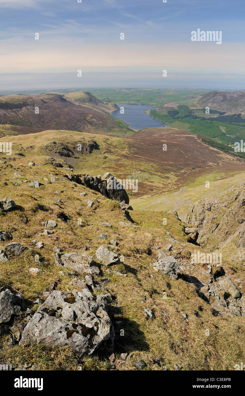 View over the Ennerdale Valley from Scoat Fell in the English Lake ...
