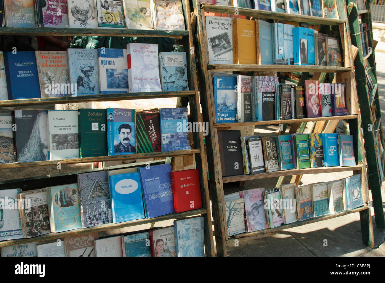 Street vendor book sales (seller) at Havana (Habana), Cuba, October ...