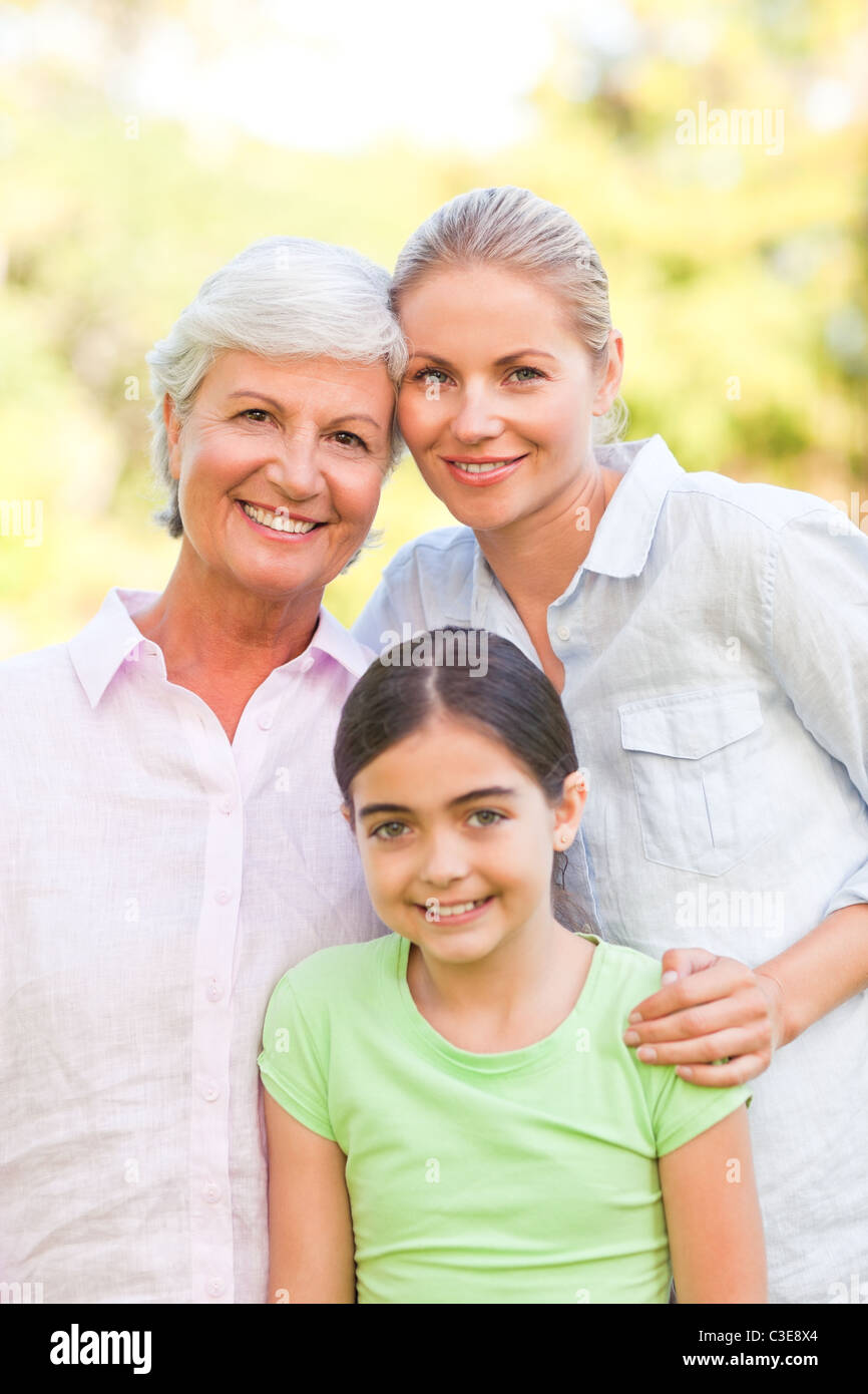 Adorable family in the park Stock Photo - Alamy