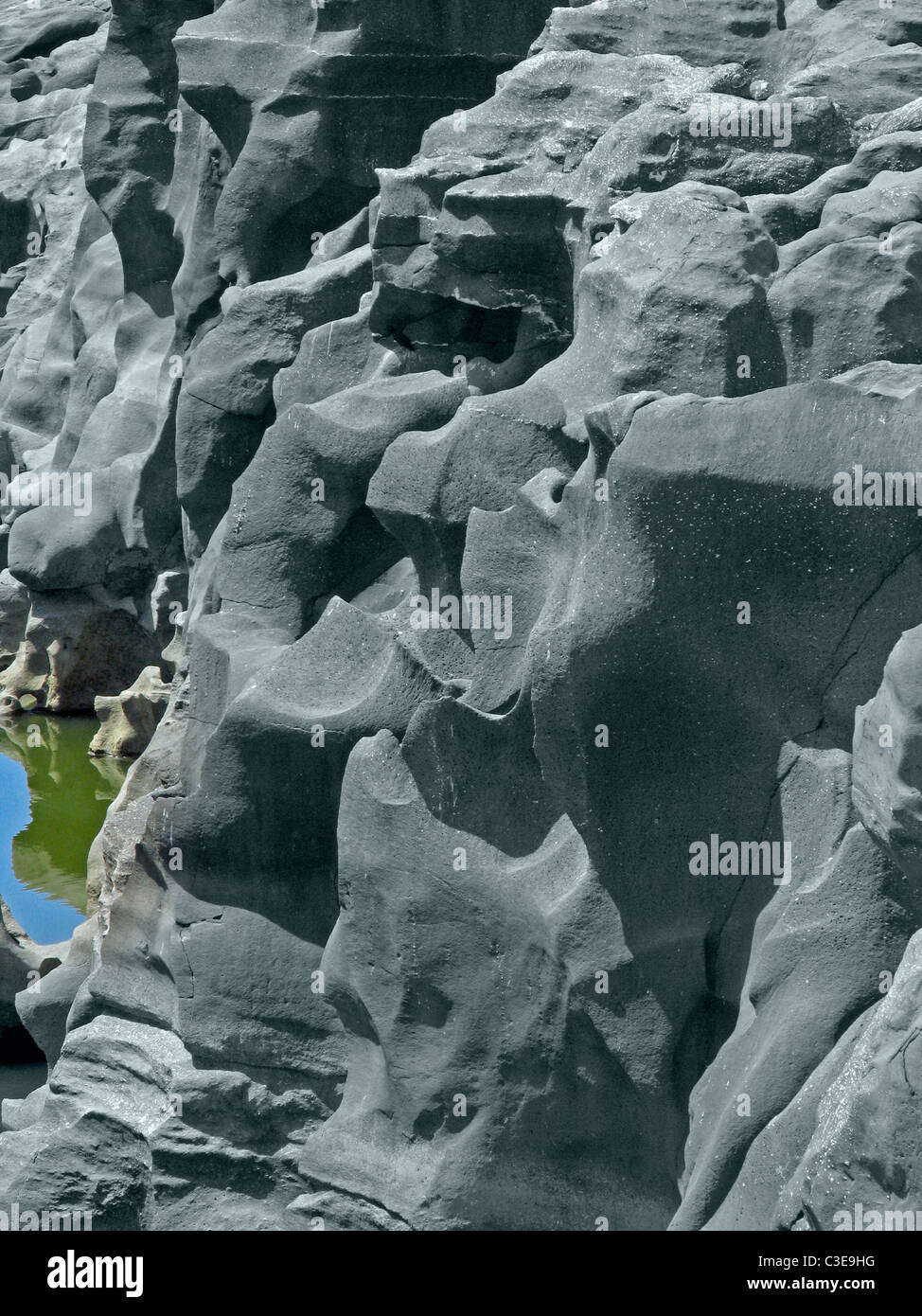 Rock sculptures Situated in the bed of river Ghod near Nighoj at Kund ...