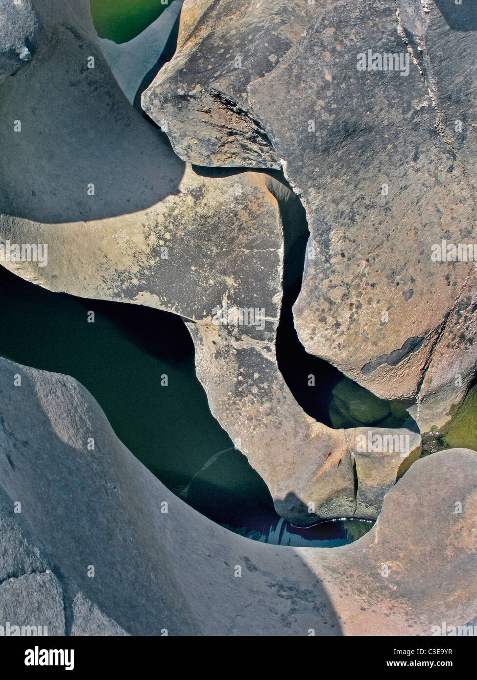 Rock sculptures Situated in the bed of river Ghod near Nighoj at Kund ...
