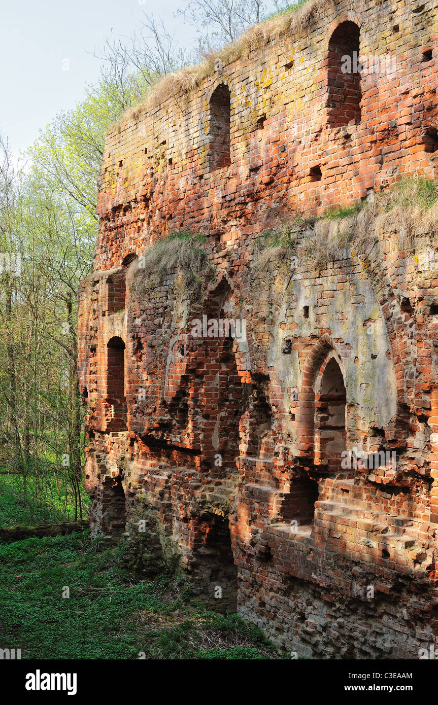 Brick wall of old castle Balga in Prussia, Kaliningrad region, Russia ...