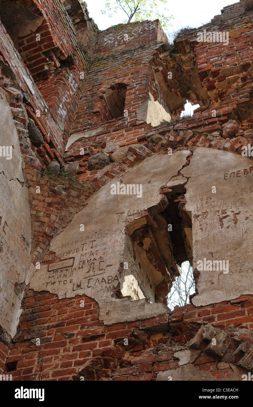 Brick wall of old castle Balga in Prussia, Kaliningrad region, Russia ...