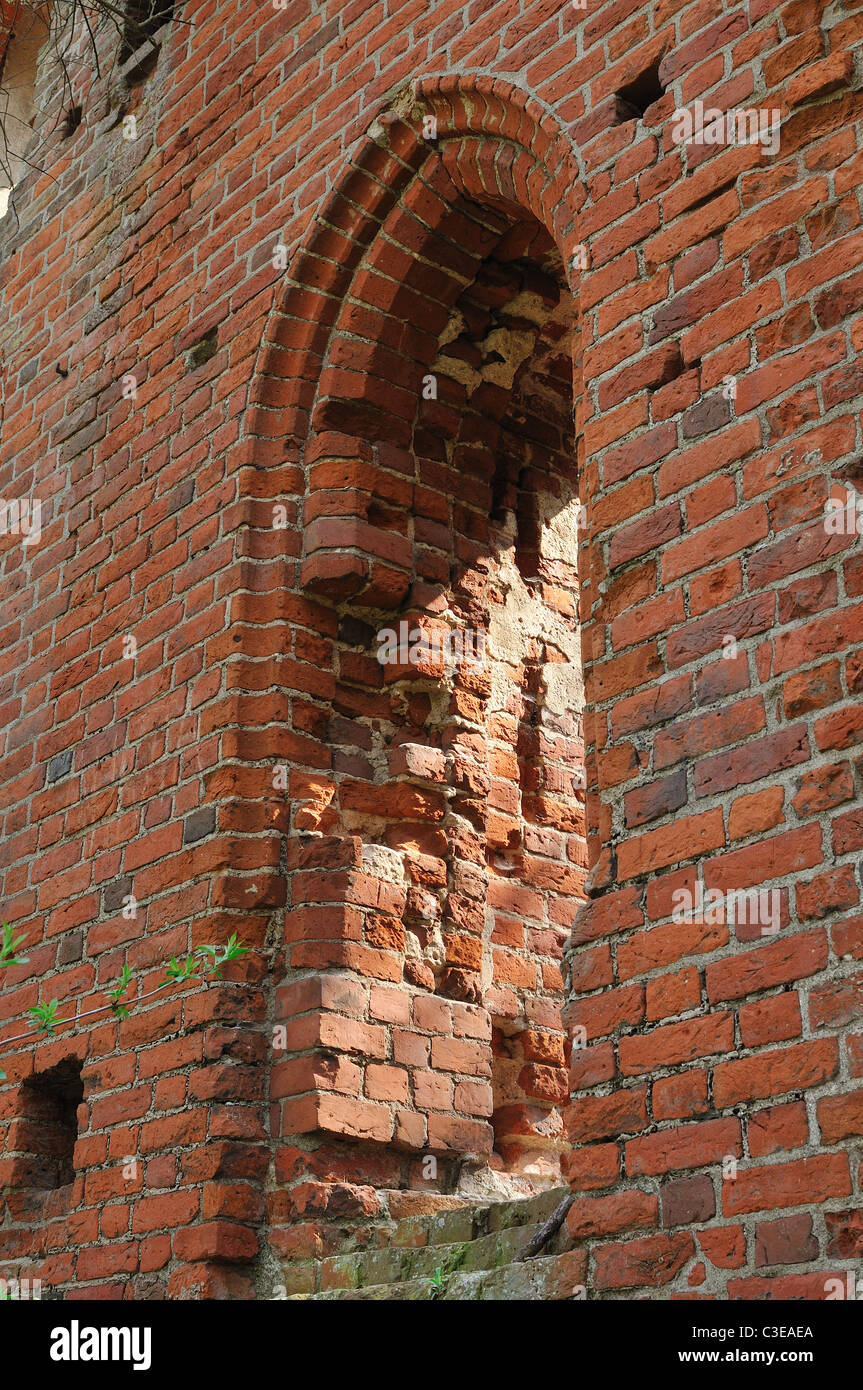 Brick wall of old castle Balga in Prussia, Kaliningrad region, Russia ...