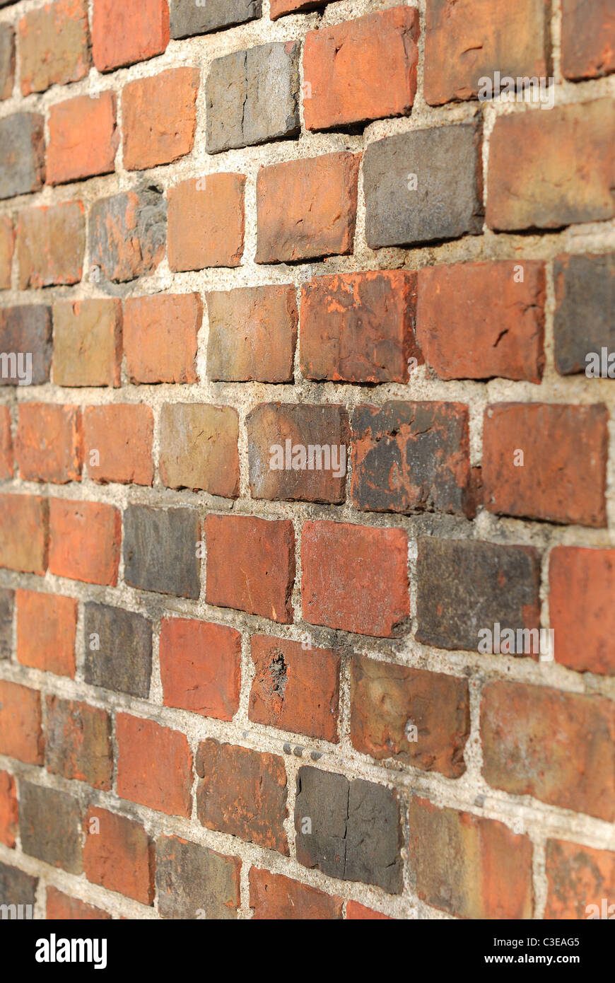 Aged red brick wall Stock Photo - Alamy
