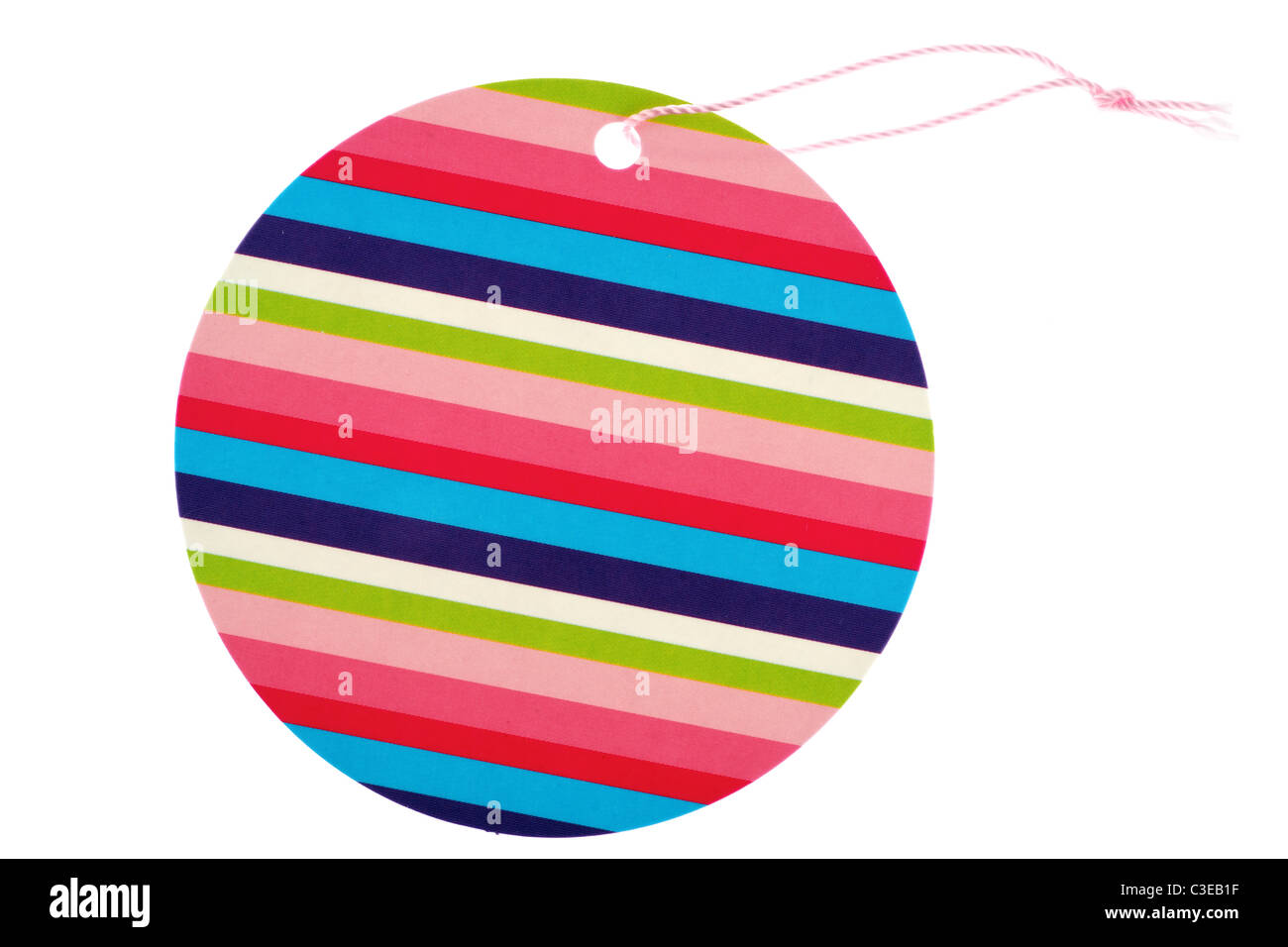 single multicoloured gift tag Stock Photo - Alamy
