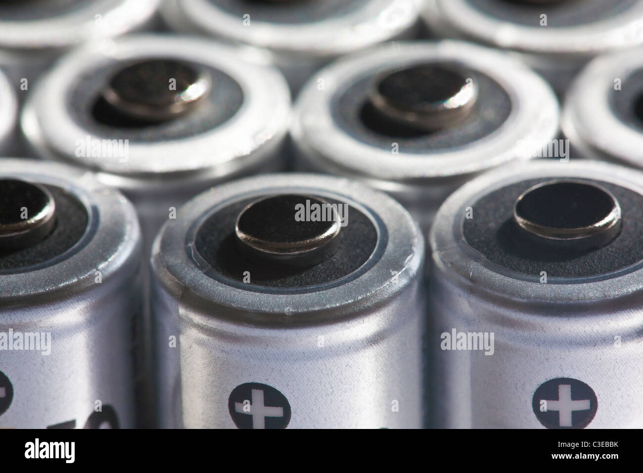closeup of rows of AA (double A) batteries Stock Photo - Alamy