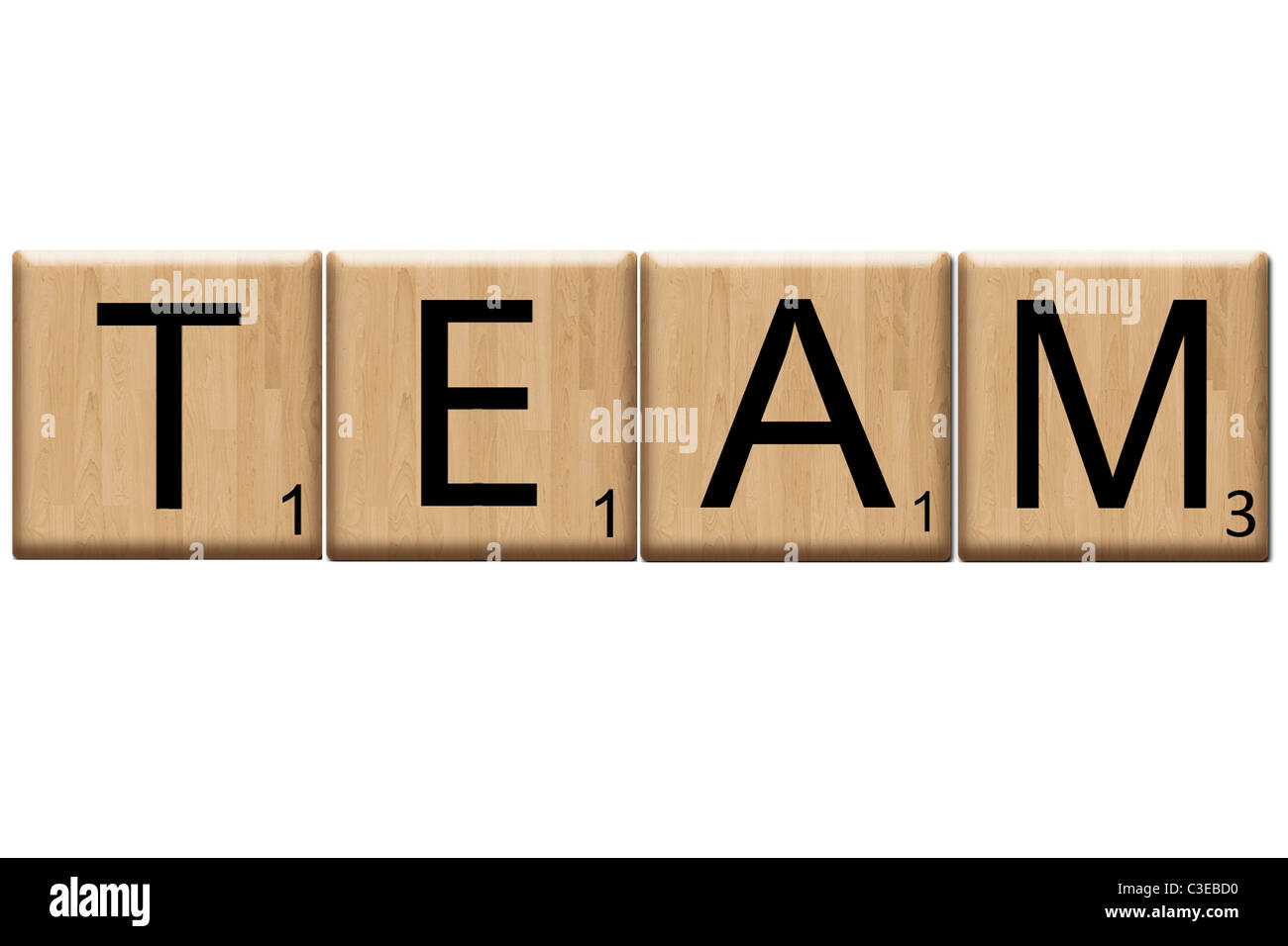team spelled using wooden scrabble tiles Stock Photo - Alamy