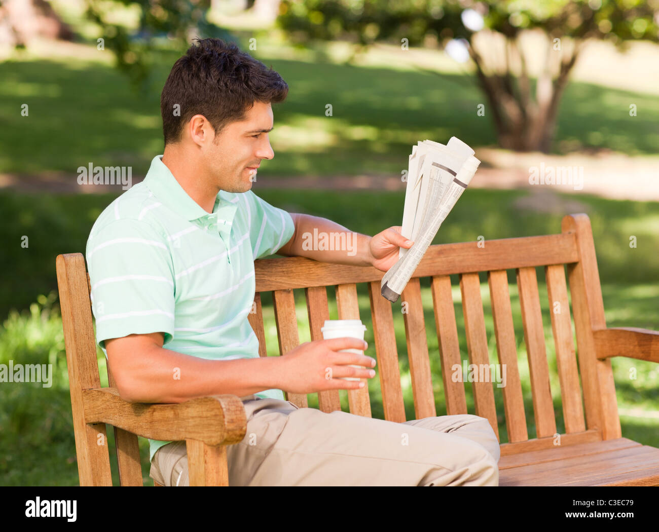 Man with a paper Stock Photo - Alamy