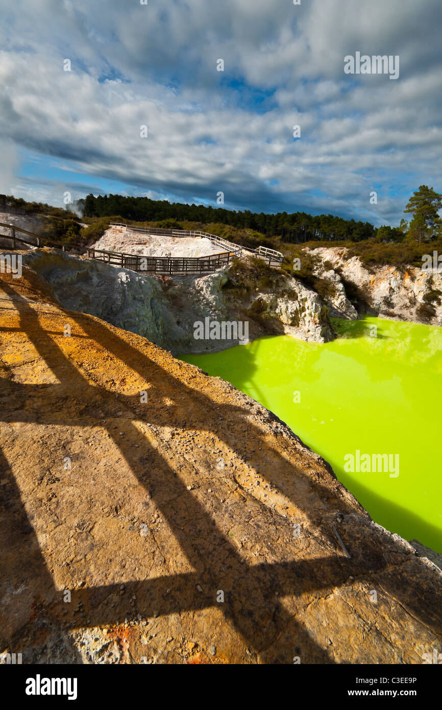 Wai-O-Tapu Wonderland. Geothermal area in Wai-O-Tapu, Rotorua, North ...