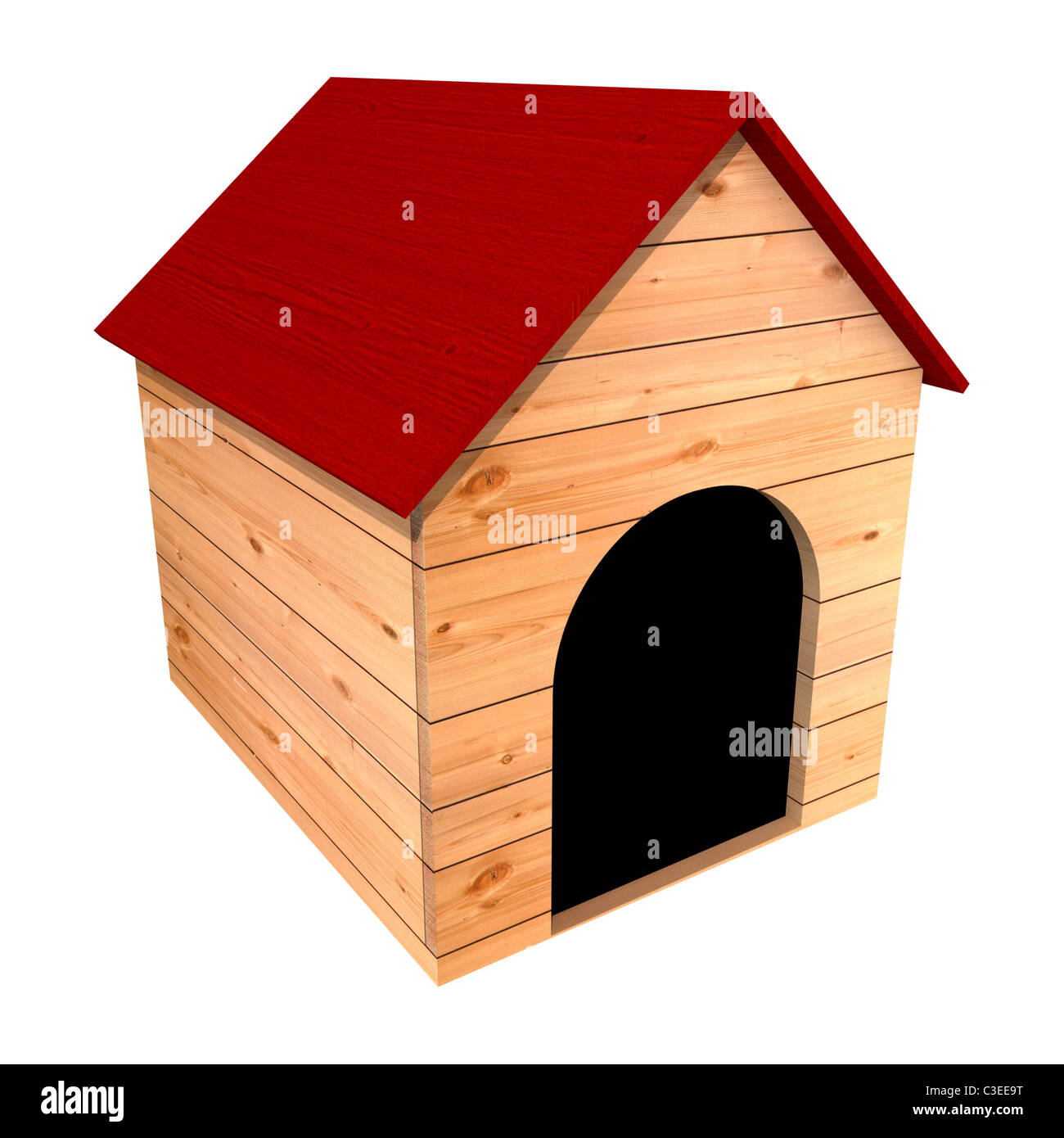 dog's kennel on white background Stock Photo - Alamy