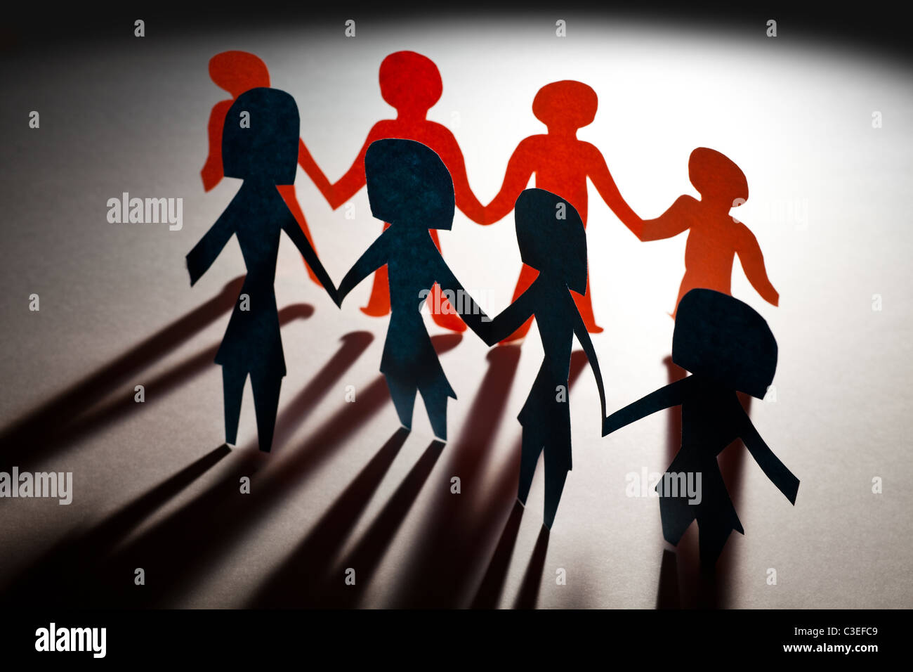 Chain of women hi-res stock photography and images - Alamy