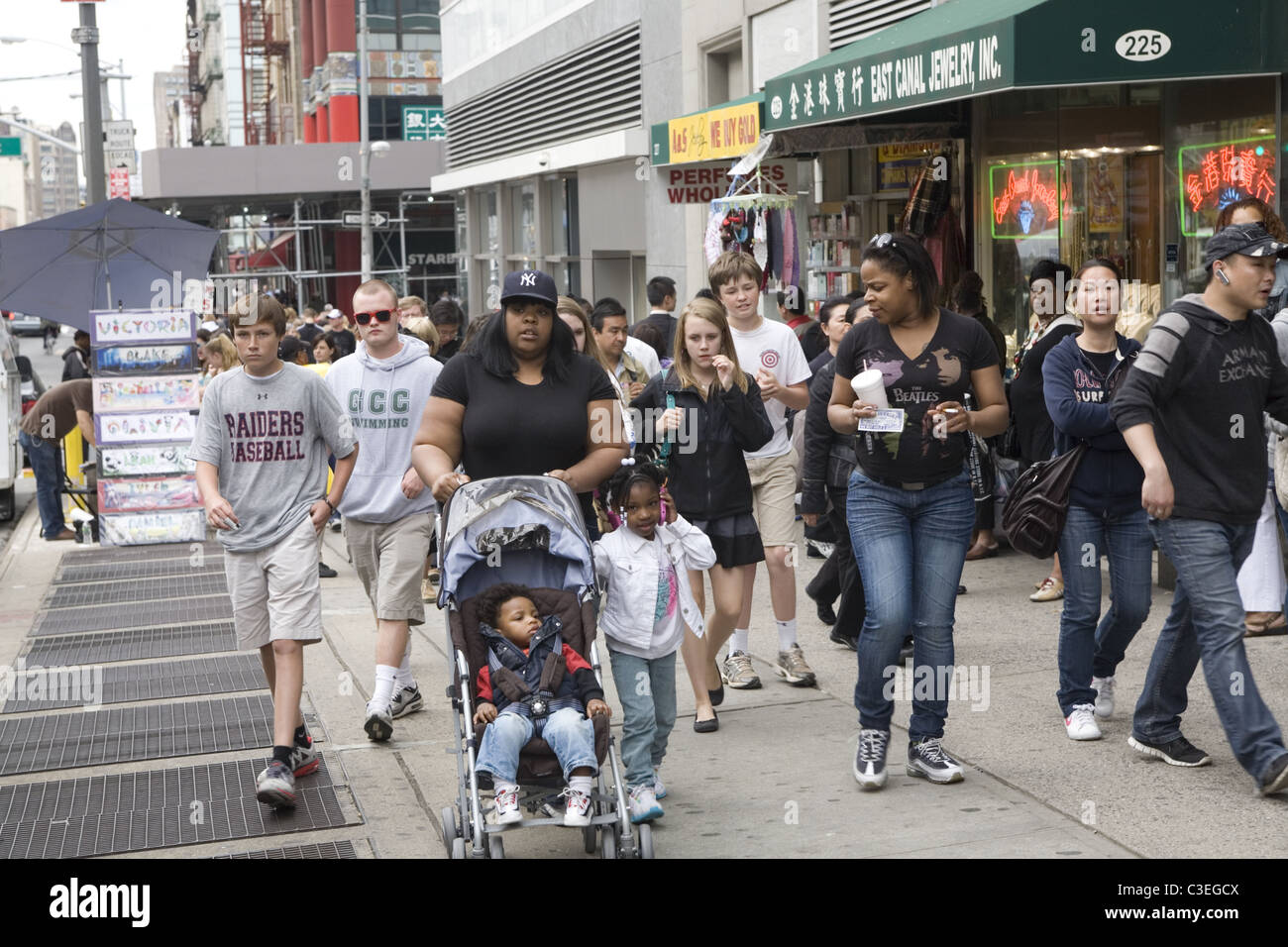 The sidewalks are always crowded in the trendy SOHO neighborhood in NYC ...