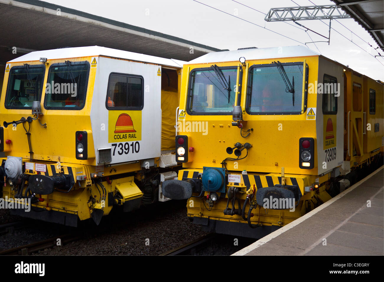 Colas Rail Tamping and Lining railway repair & inspection vehicles, at ...