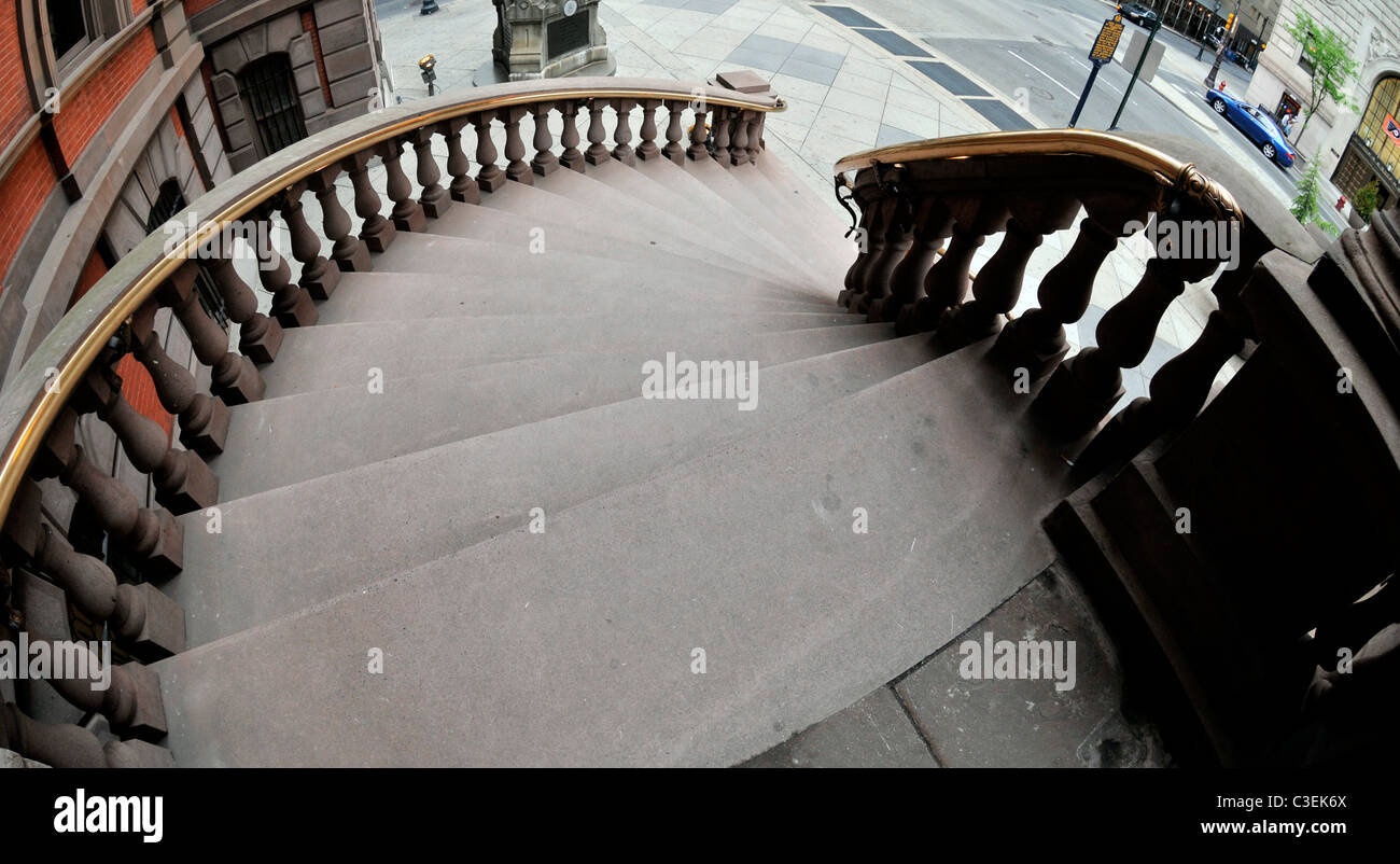 Left side of staircase of Union League of Philadelphia building ...