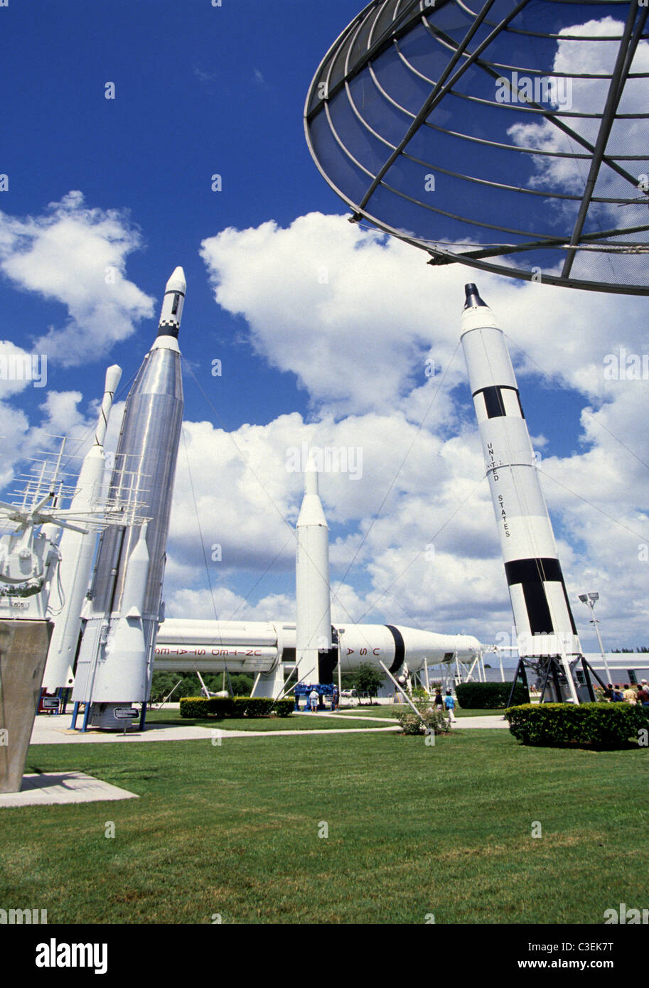NASA Rocket Garden at the Kennedy Space Center Centre in Florida Stock ...