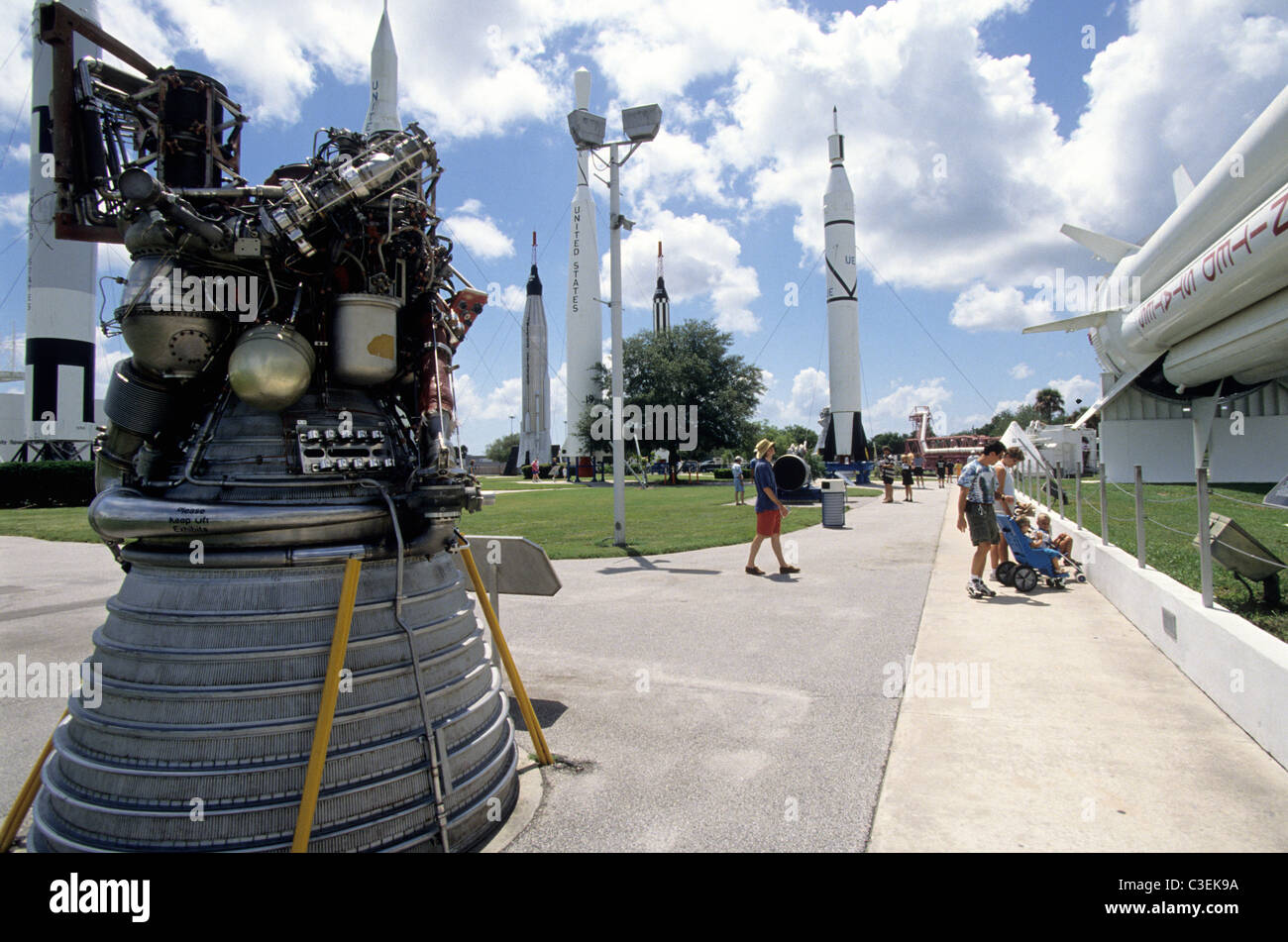 NASA Rocket Garden at the Kennedy Space Center Centre in Florida Stock ...