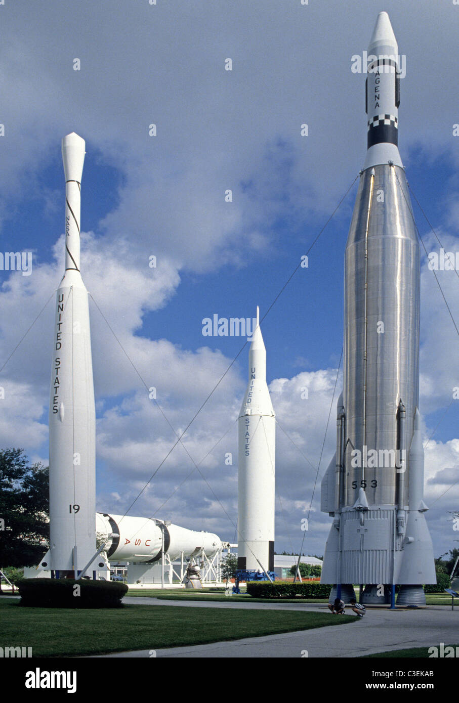 NASA Rocket Garden at the Kennedy Space Center Centre in Florida Stock ...